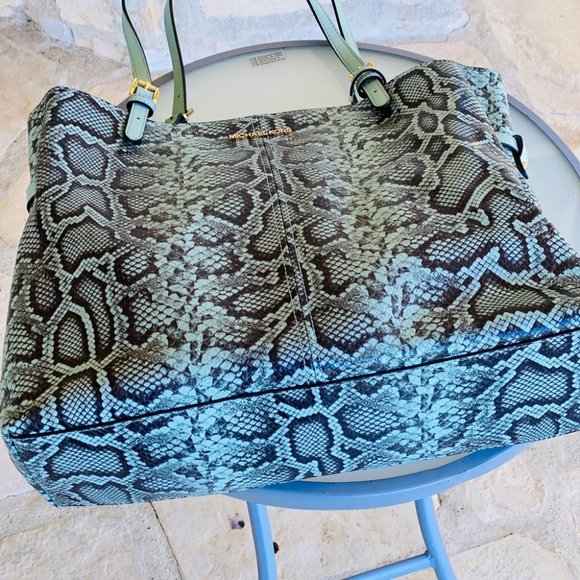 Michael Kors | Bags | Nwt Michael Kors Snake Print Embossed Leather Bag ...
